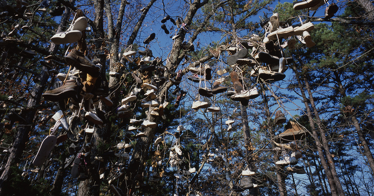 Back in the ROADSIDE USA 103 Shoe Tree, Beaver, AR/Milltown, IN | バック ...